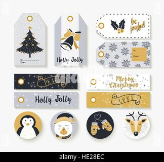 Christmas tree icon. Set of cute fir tree icons on white background ...