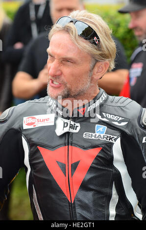 Carl Fogarty, World Superbike Racer, 22nd July 1994. Pictured with wife ...