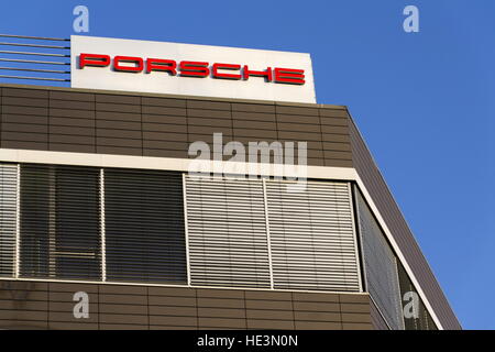 Porsche engineering company logo on Czech headquarters building Stock ...