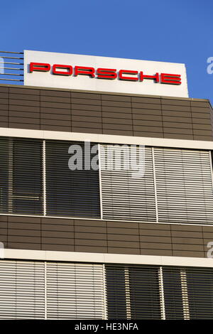 Porsche engineering company logo on Czech headquarters building Stock ...