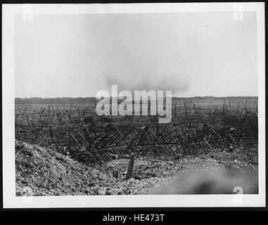 Shell bursting on the Boche line Stock Photo - Alamy