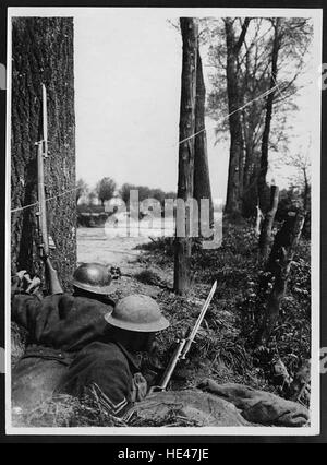 This historical image shows the Alert outpost located in the Ypres ...