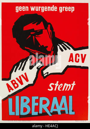 This 1961 campaign poster for the Belgian Liberal Party presents a ...
