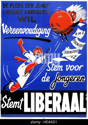 This 1958 campaign poster of the Belgian Liberal Party reflects the ...