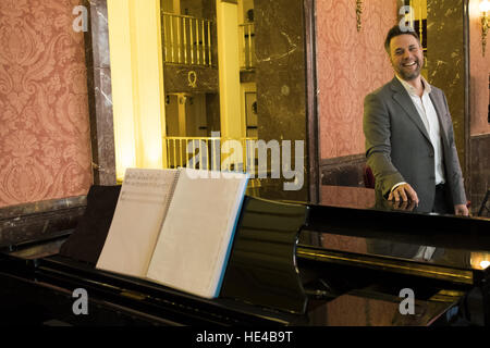 Geronimo Rauch poses for pictures at Teatro de la Zarzuela Theatre ...