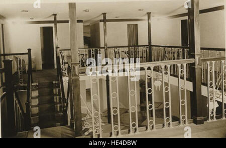 The interior of the R100 airship at Howden Aerodrome in 1933 ...
