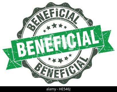 beneficial round stamp with ribbon. sign. label Stock Vector Image ...