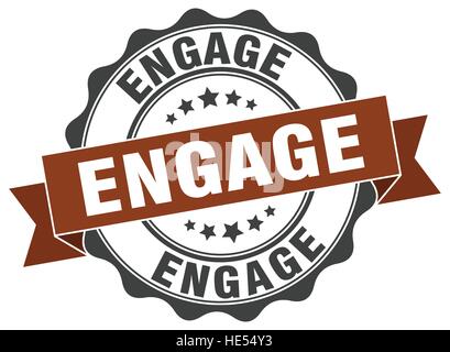 engage round stamp with ribbon. sign. label Stock Vector Image & Art ...