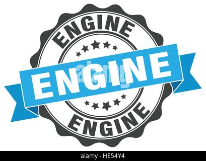 engine round stamp with ribbon. sign. label Stock Vector Image & Art ...