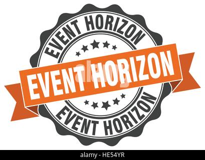 event horizon sign. event horizon round ribbon sticker. event horizon ...