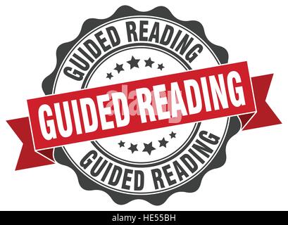 guided reading sign. guided reading round ribbon sticker. guided ...