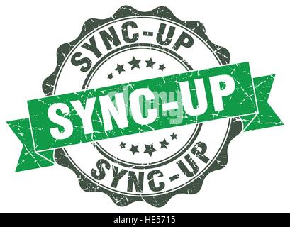 sync-up stamp. sync-up sign. round grunge label Stock Vector Image ...