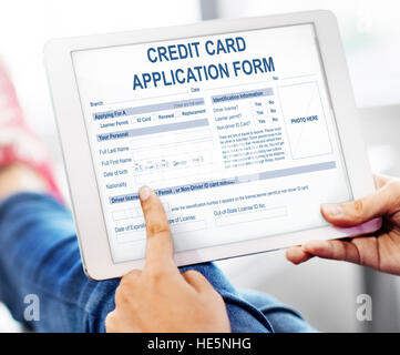 Credit Application Form Occupation Career Work Concept Stock Photo - Alamy