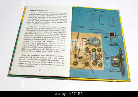 Page from Ladybird book, Making a Transistor Radio circuit diagram ...