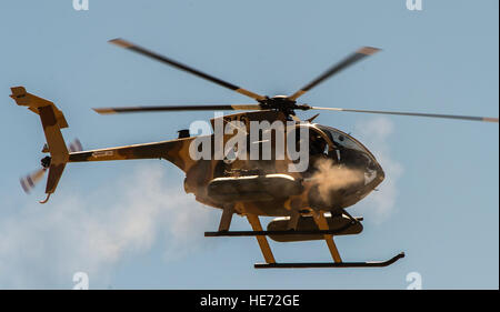 Two MD 530F Cayuse Warrior light attack helicopters of the Afghan Air ...