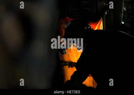 CV-22 Osprey Flight Engineers SSgt. Eric Wiggins from the 8th Special ...
