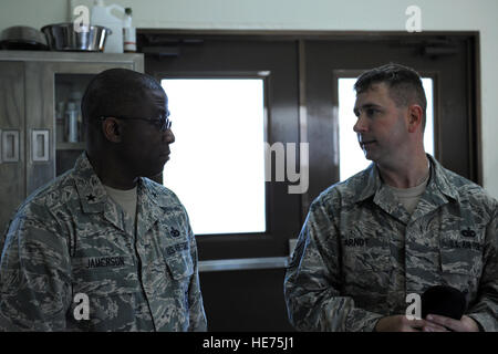 Brig. Gen. Allen Jamerson, director of Security Forces, holds a ...