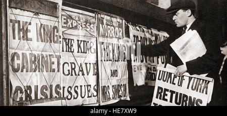 King Edward VIII Abdication Crisis December 1936. Royal supporters ...