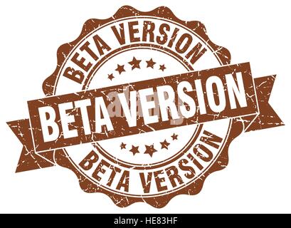 beta version sign. beta version round ribbon sticker. beta version tag ...