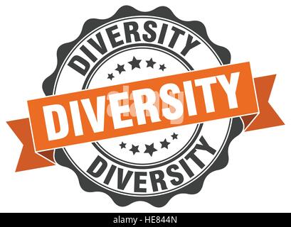 diversity round stamp with ribbon. sign. label Stock Vector Image & Art ...