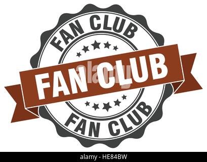 fan club round stamp with ribbon. sign. label Stock Vector Image & Art ...