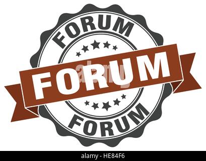 forum round stamp with ribbon. sign. label Stock Vector Image & Art - Alamy