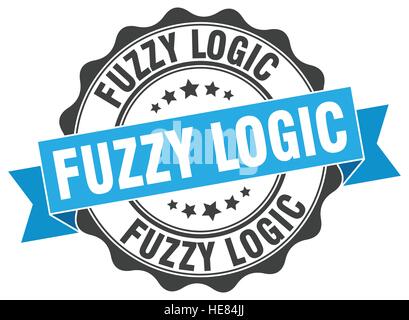 fuzzy logic sign. fuzzy logic round ribbon sticker. fuzzy logic tag ...