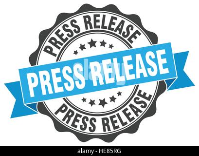 press release sign. round ribbon label set. Stamp Stock Vector Image ...