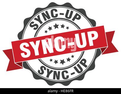sync-up stamp. sync-up sign. round grunge label Stock Vector Image ...