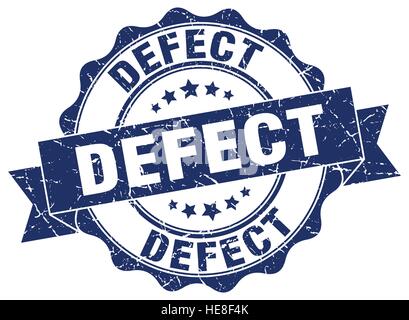 defect round stamp with ribbon. sign. label Stock Vector Image & Art ...