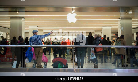 An Apple store in the Queens Center Mall in New York on Friday, April 8 ...