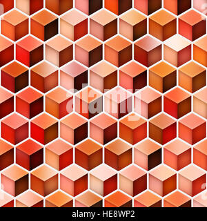 The red gradient isometric cube pattern wallpaper Stock Photo - Alamy