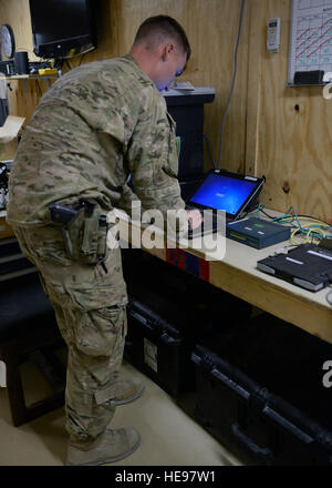 A U.S. Air Force Airman logs in to the VIPER SharePoint at Ramstein Air ...