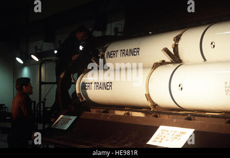 Members of the 501st Tactical Missile Maintenance Squadron begin the ...