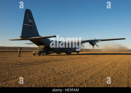 A C-130J Super Hercules offloads equipment at Diyarbakir Air Base ...