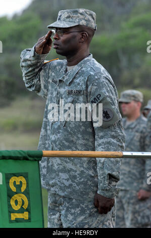 Army 1st Sgt. William L. Gamble, incoming first sergeant for the 193rd ...