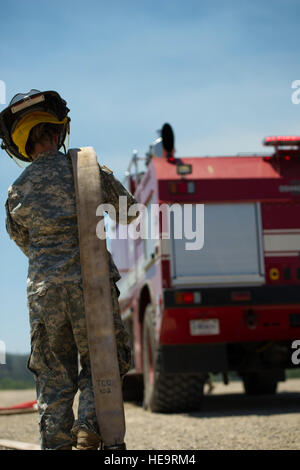 Firefighters with the Joint Base Lewis-McChord Fire Department teach ...