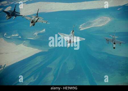 An Emirati Air Force Mirage 2000-9 fighter jet flies at the Dubai Air ...