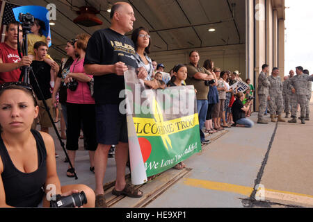 Air Force personnel observe the return of U-2 Dragon Lady operations at ...