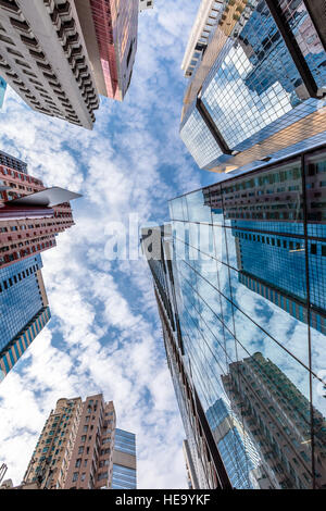 High perspective of Hong Kong city landscape Stock Photo - Alamy
