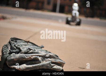 The Andros F6A robot, controlled by U.S. Air Force Explosive Ordinance ...