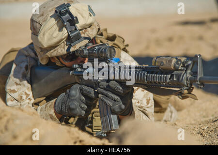 A US Marine Corps Weapons Technician Shows Off 20mm High Explosive ...