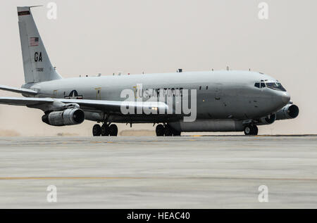 A US Air Force E-8C Joint Surveillance Target Attack Radar System and a ...
