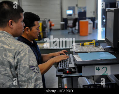 Detachment 4, Pacific Air Forces Air Postal Squadron personnel process ...