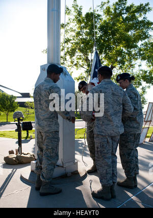U.S. Air Force flag detail Airmen, 802nd Security Forces Squadron ...
