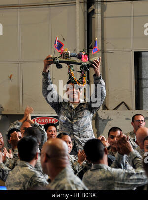 Airmen from the 44th Aerial Port Squadron complete the fit to fight ...