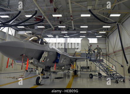 33rd Maintenance Squadron personnel perform low observable maintenance ...