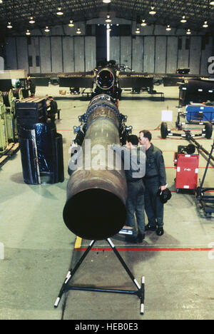 Members of the 17th Consolidated Aircraft Maintenance Squadron work on ...