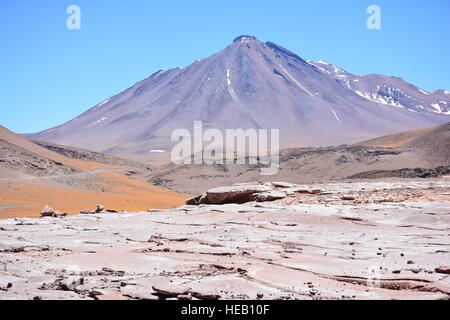 Landscape of mountains and lake in Atacama desert Chile Stock Photo - Alamy