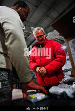 Air Force Lt. Gen. Christopher C. Bogdan steps off a C-12 Huron to ...